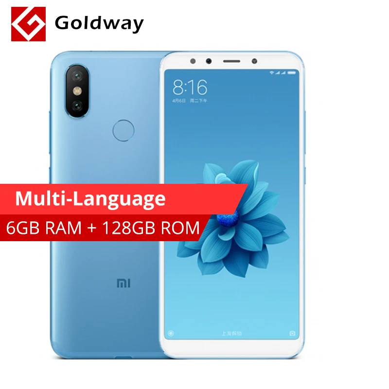Original Xiaomi Mi 6X 6 X Mobile Phone 6GB RAM 128GB ROM Snapdragon 660 ...