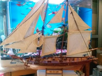 scale 1/100 Scale Wooden Sailboat kits Halcon 1840 Model Ship laser cut ...