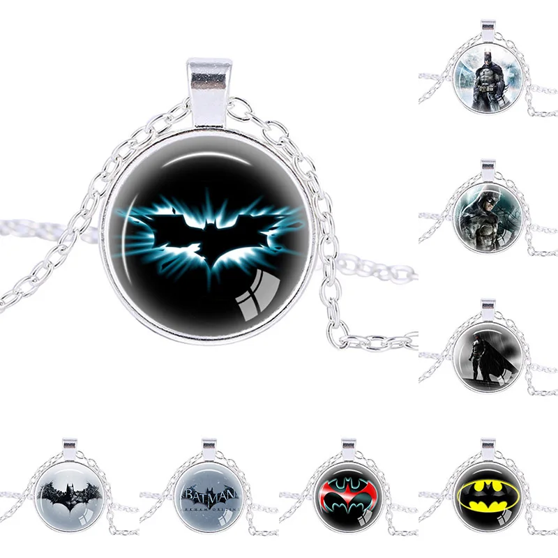 Fashion Jewelry Super Hero Batman Sign Pendants Necklaces Silver plated ...