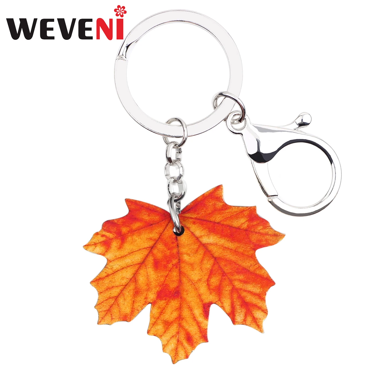 WEVENI Acrylic Thanksgiving Hat Turkey Chicken Keychains Ring