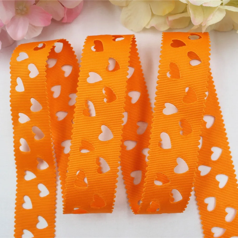 16709 19,28 mm hollow flower series solid color ribbons DIY material ...