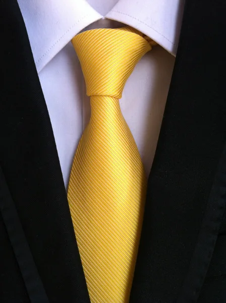 Black Suit Blue Shirt Yellow Tie
