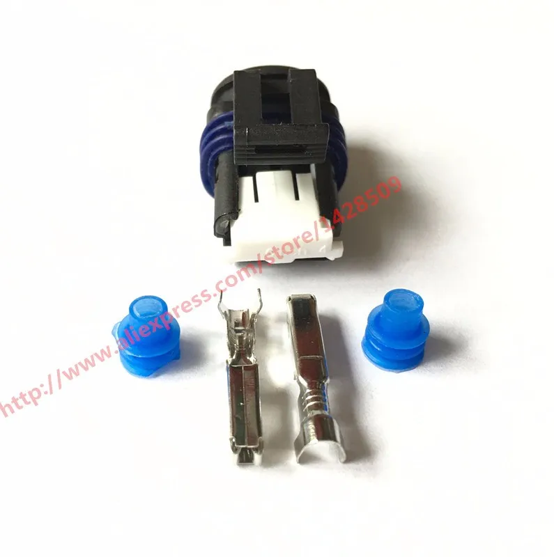 10 Sets Female Plug 2 Pin Waterproof Connector Cable White Color ...