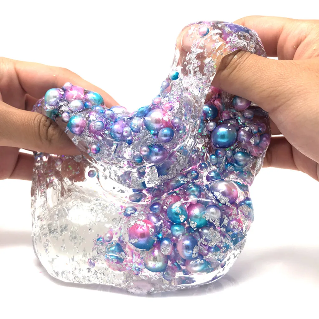 Beautiful Color Colorful Slime Cute Pearl Kids Stress Relief Kids Clay ...