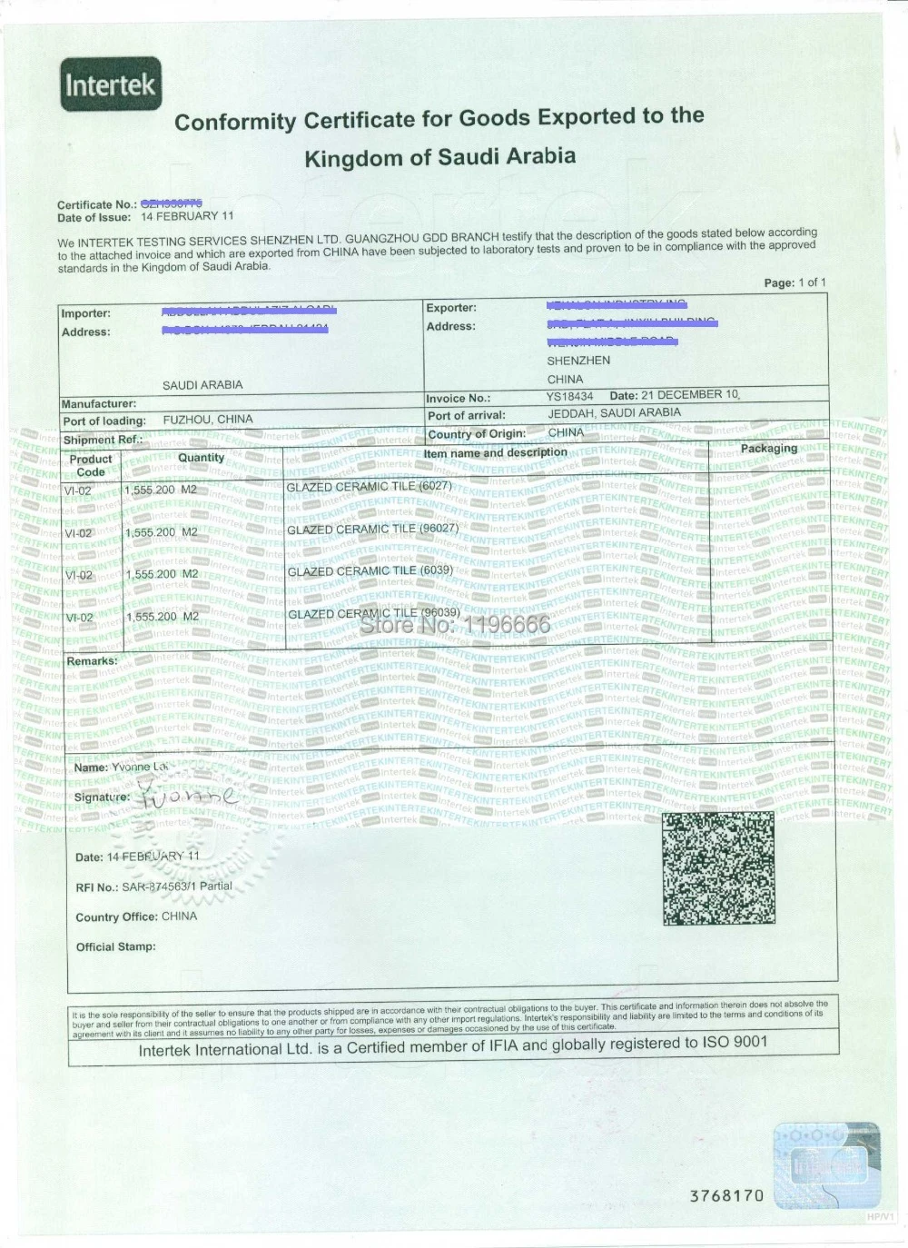 Intertek SASO COC Certification services LED Bulbs and LED Tubes imported to Saudi Arabia and ...