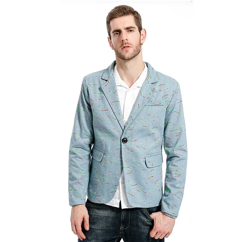 Fashion New Men's Personality Multicolour Blazer Mens Colored Suits ...