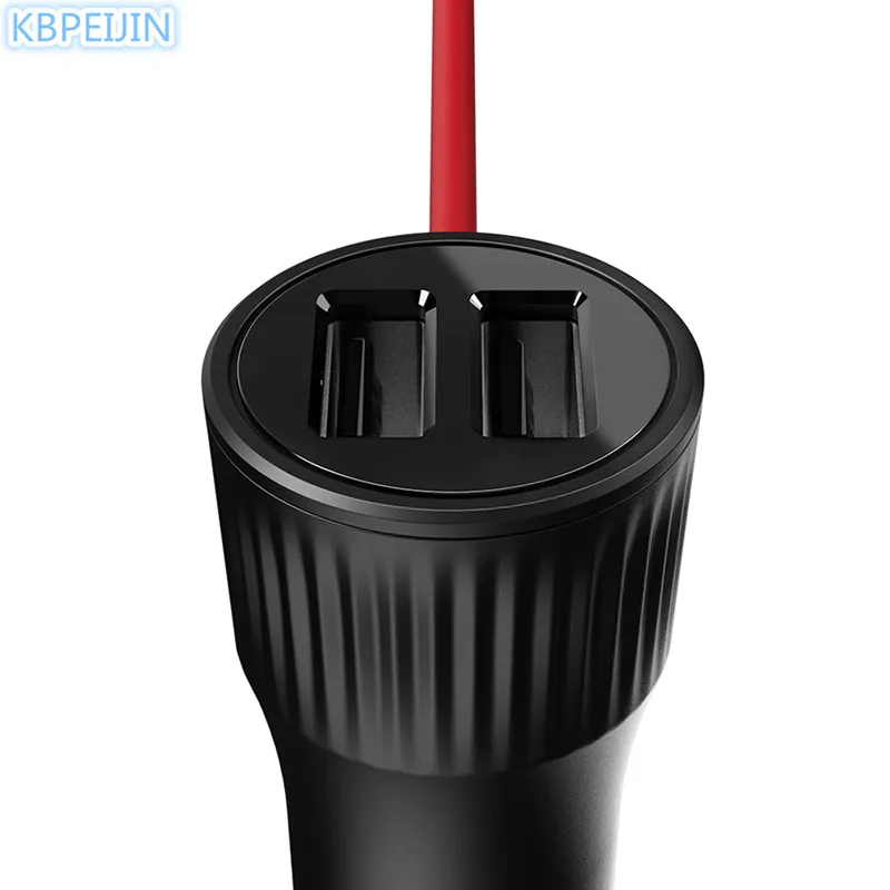 NEW 4 port USB Car Charger Extension Cord Cable Back Seat Charger for ...