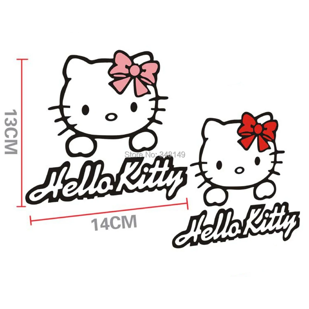 Aliauto Lovely Hello Kitty Reflective Car Stickers Body Decal For ...