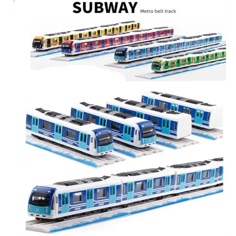 1:87 Magnetic pull back alloy subway,Metro track train,Alloy model toys ...