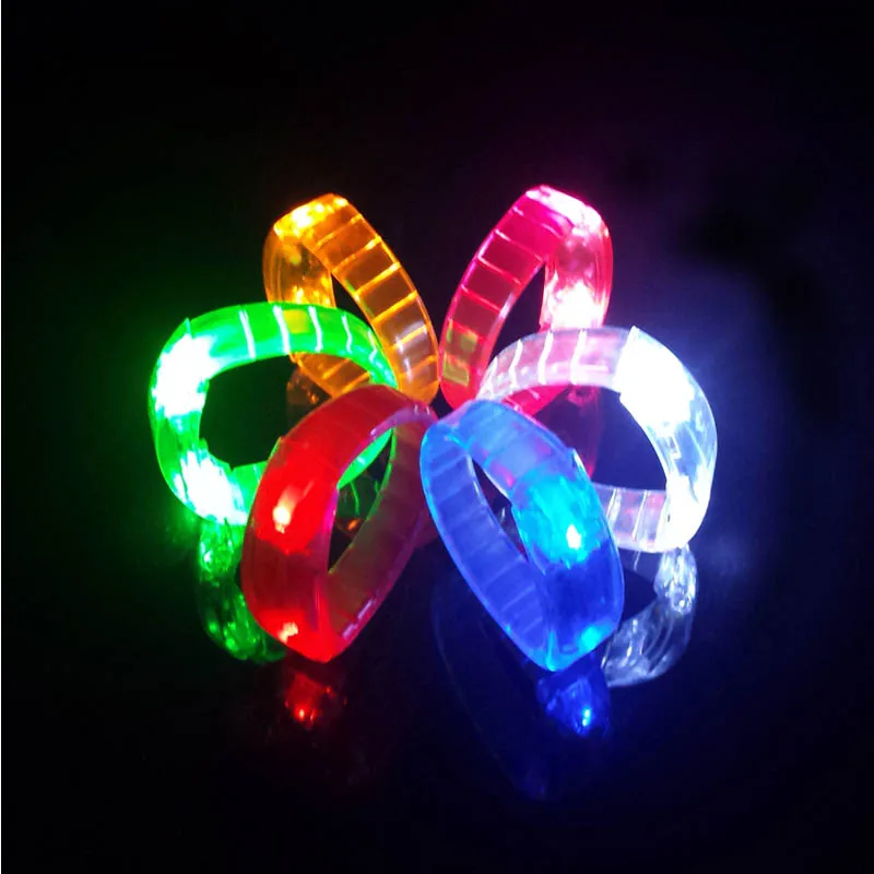 10pcs Luminous LED bracelet luminescence Silicone Bracelet Birthday ...