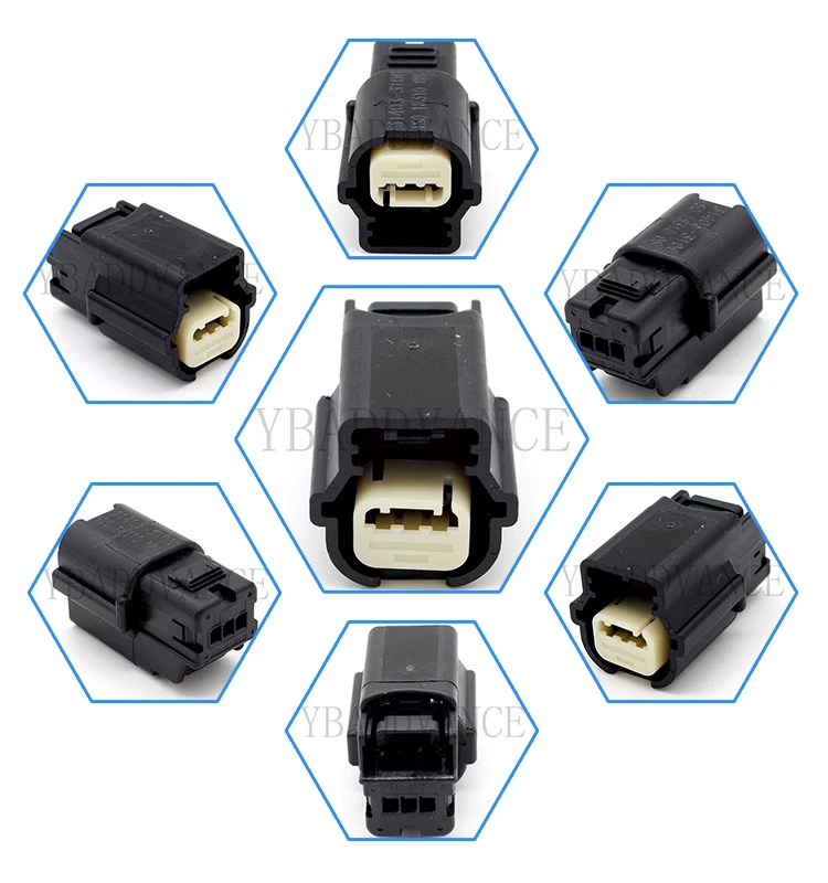 Black 2.54mm MX64 Sealed 3 Pin Molex Housing Connector 31403 3100 ...