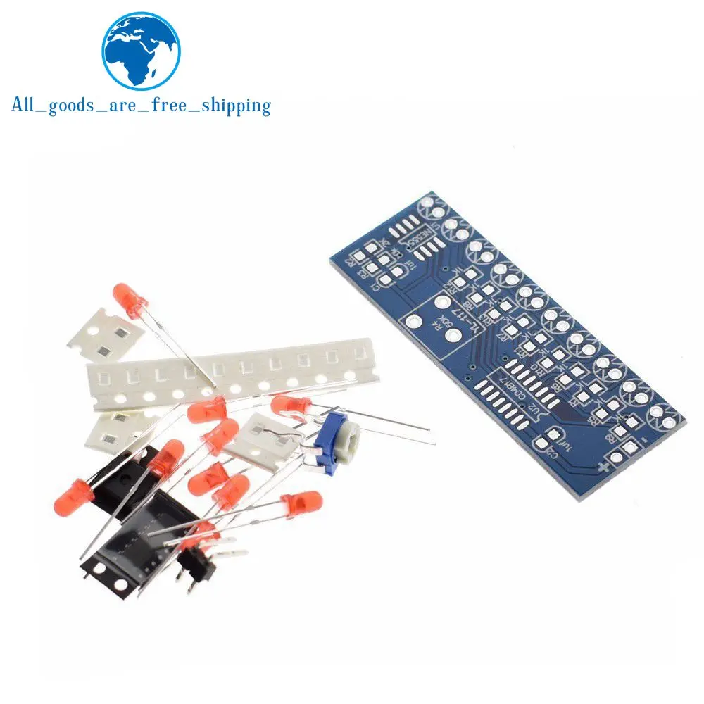 TZT NE555+CD4017 Running LED Flow LED Light Electronic Production Suite ...