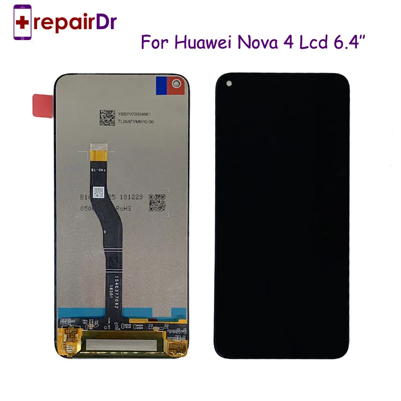 Original Lcd 6.4'' For Huawei Nova 4 LCD Display Touch Panel Digitizer ...