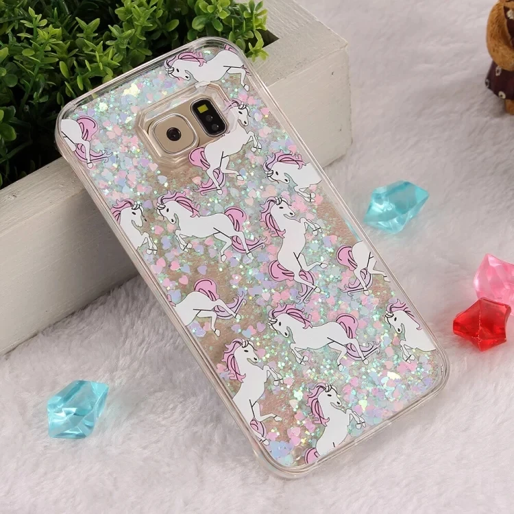 Super Cute Color Pony Unicorn Shimmering Powder Quicksand Mobile Phone ...