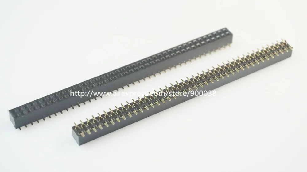 100pcs 2x40 P 80 Pin 2.0 mm Pin Header Female Dual row SMT PCB surface ...