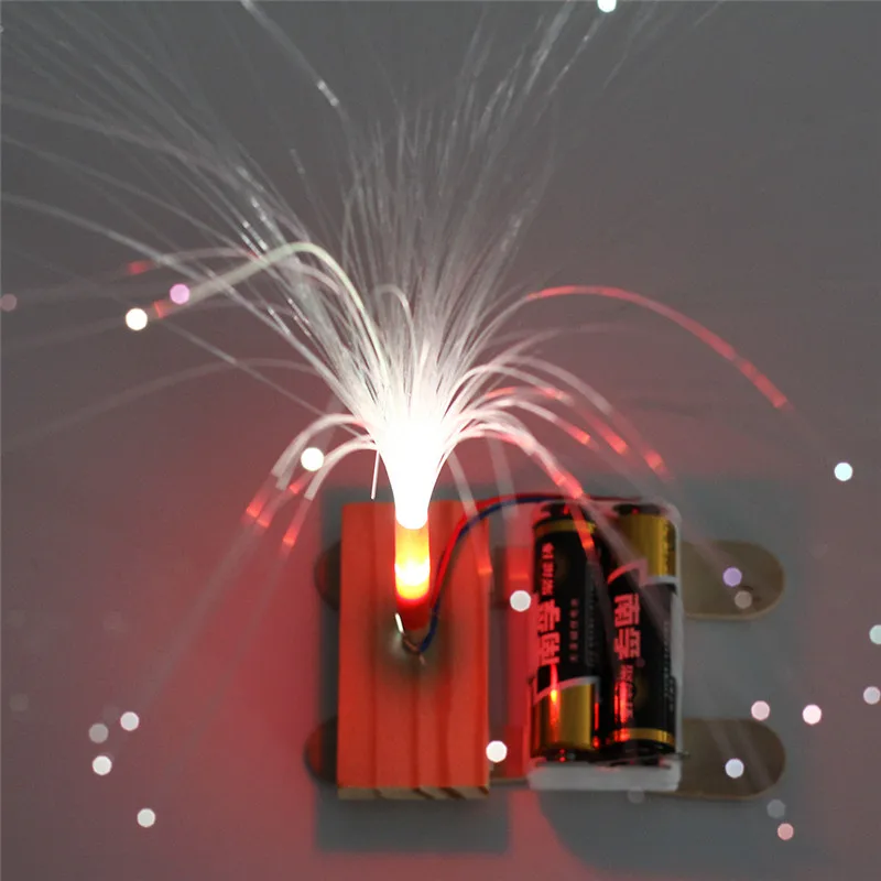 Electronic DIY Kit Multicolors Changing LED Optic Fiber Light Lamp ...