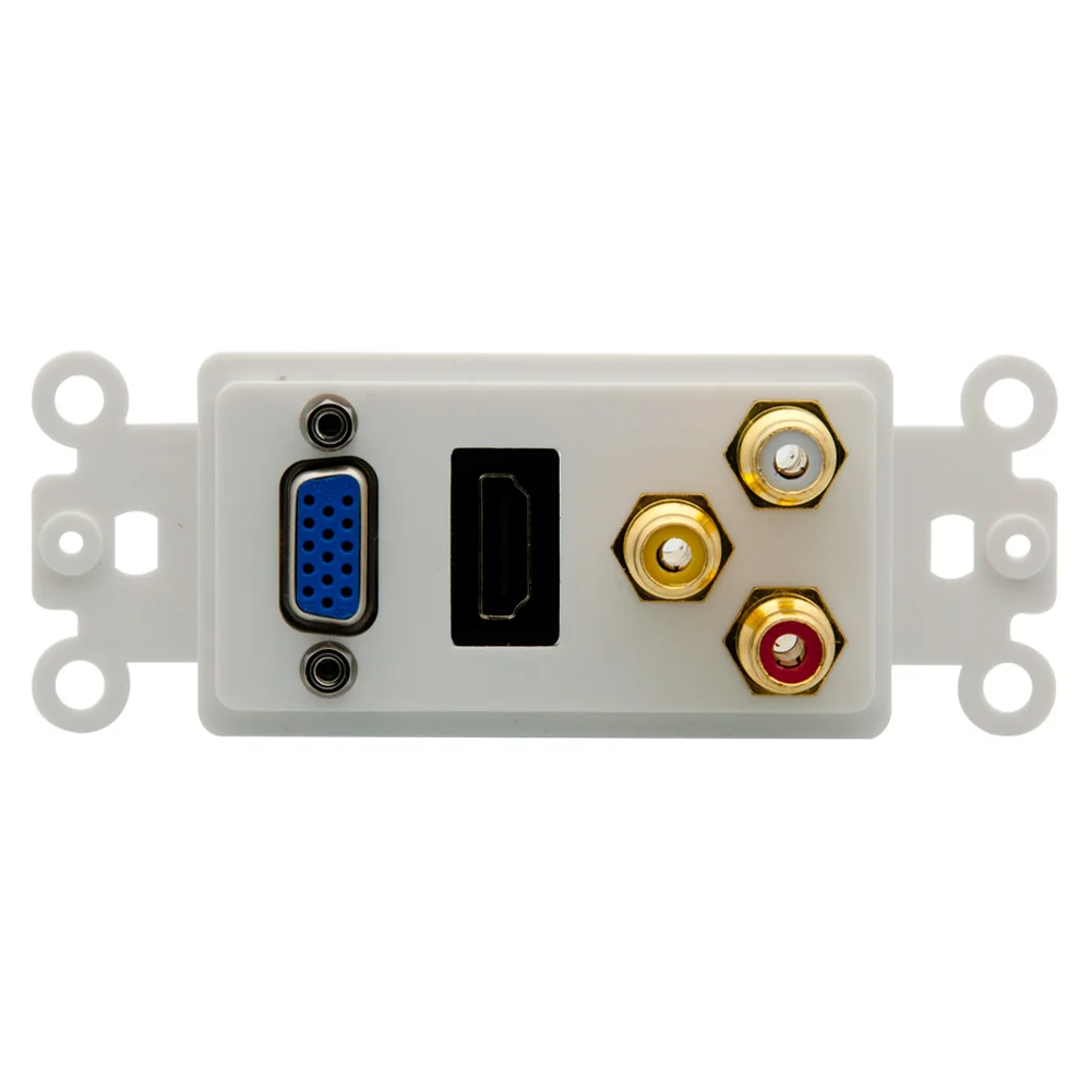 VGA, HDMI, 3RCA AV Wall Plate|av wall plates|wall platewall plate hdmi ...