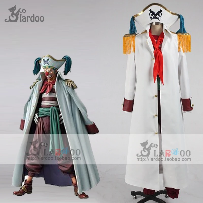 One-Piece-2-years-Buggy-cosplay-uniform-Costume-full-set-with-hat-and ...