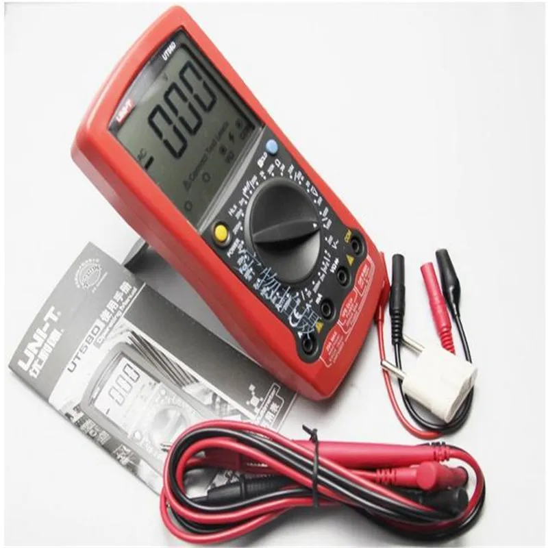 UNI T UT58D LCD Digital Multimeter Volt Amp Ohm Capacitance Inductance ...