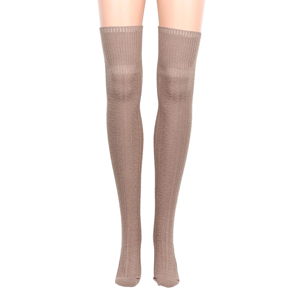 Women Winter Warm Cotton Stockings Fashion Thigh High Over The Knee