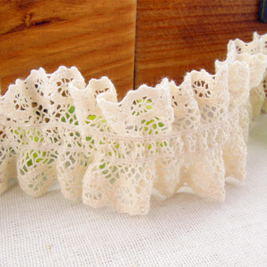 Beige 3CM Width Elastic Lace Ribbon Stretch 5 Yards/10 Yards/15 Yards ...