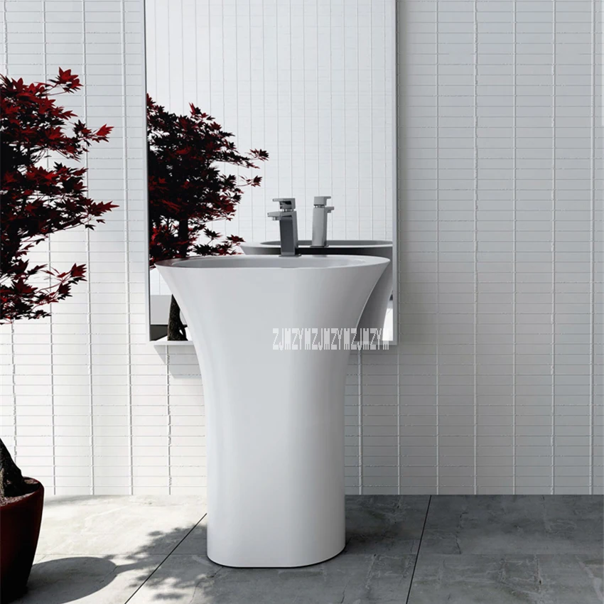 LF-5517 Artificial Stone Column Wash Basin Modern Simplicity ...