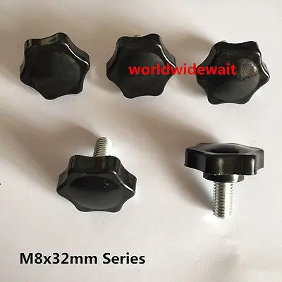 5pcs 8mm 수나사 나사 모양의 헤드 클램핑 노브 m8 x 32x16/20/25/30/35/40/50mm| | - AliExpress