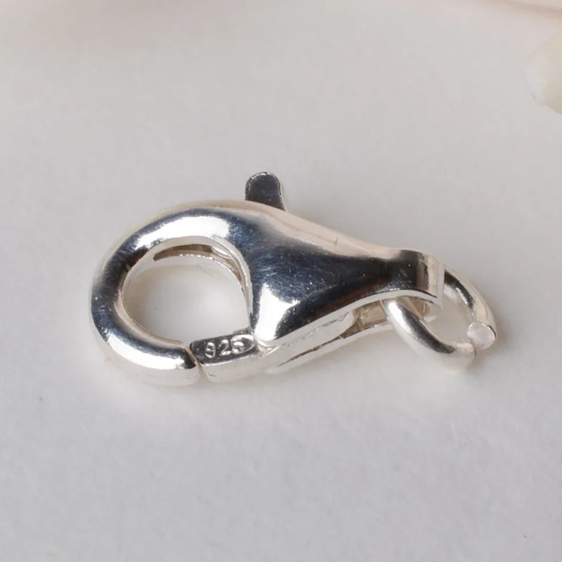Solid-925-Sterling-Silver-Lobster-Claw-Clasp-snap-clasp-with-1-Open ...