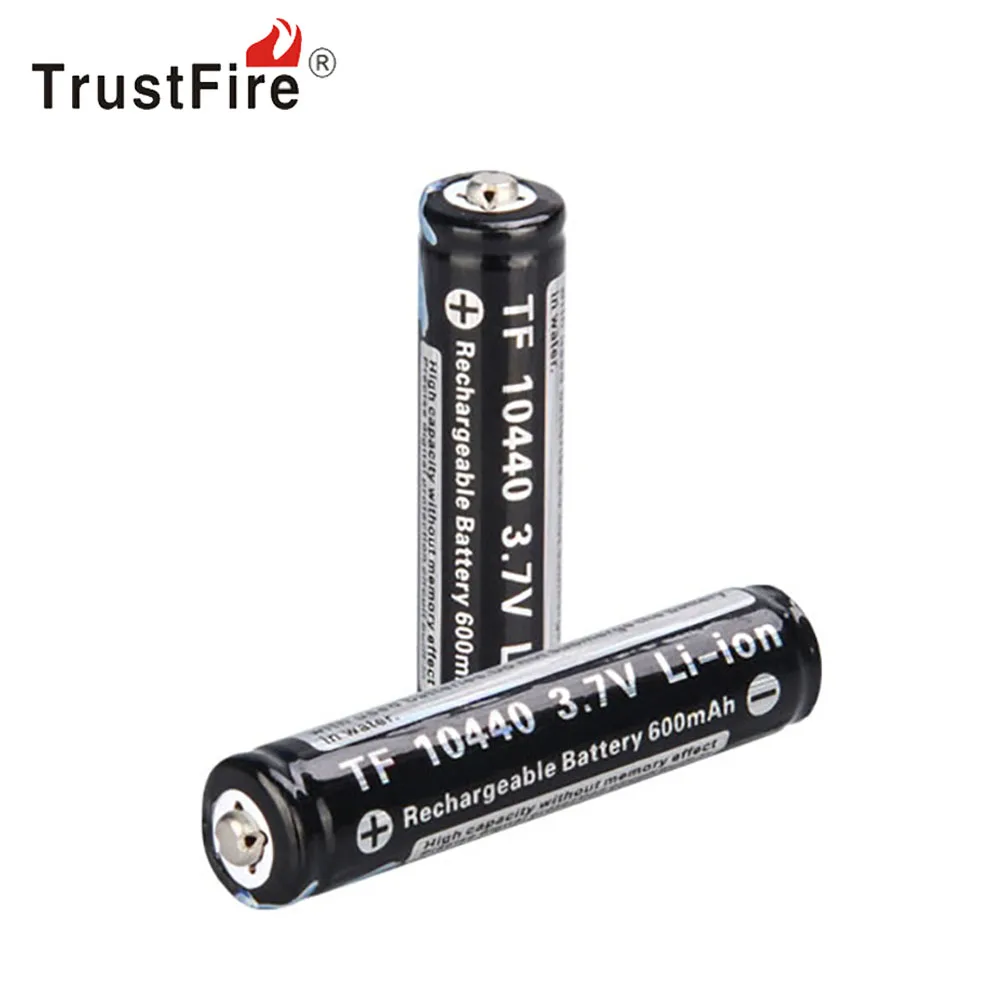 6pcs TrustFire 10440 Battery 3.7V 600mAh 10440 Rechargeable Li ion ...