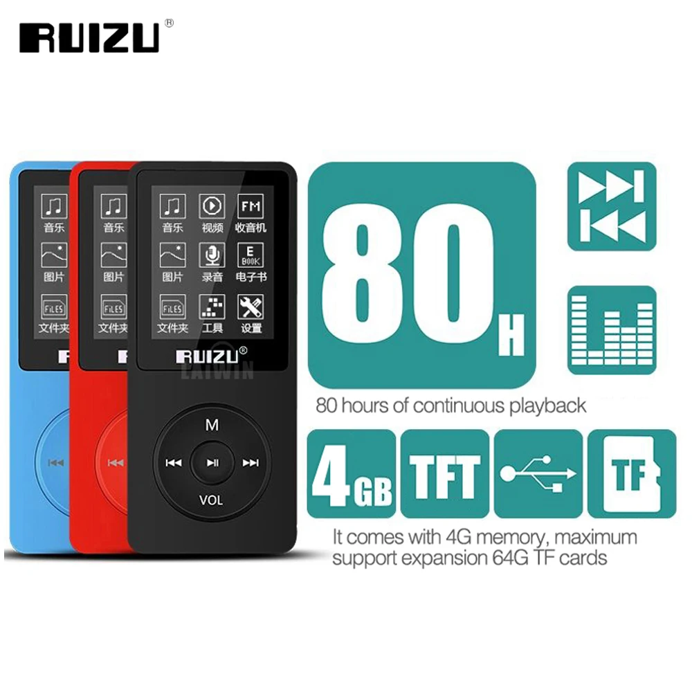 RUIZU-X02-Ultrathin-MP3-Player-With-Screen-4G-Mini-Music-Player-Support ...