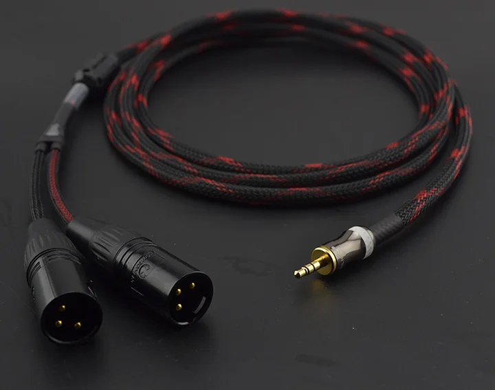 3.5mm to double XLR balance line 3.5mm to 2XLR Audio line signal line ...