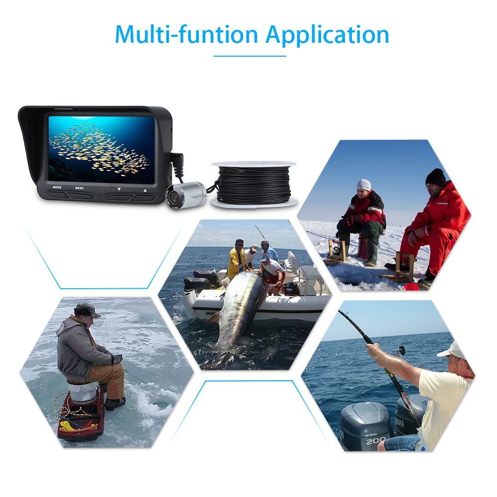 Visible Video Fish Finder Underwater Ice Video 720P HD 30M Fishfinder ...