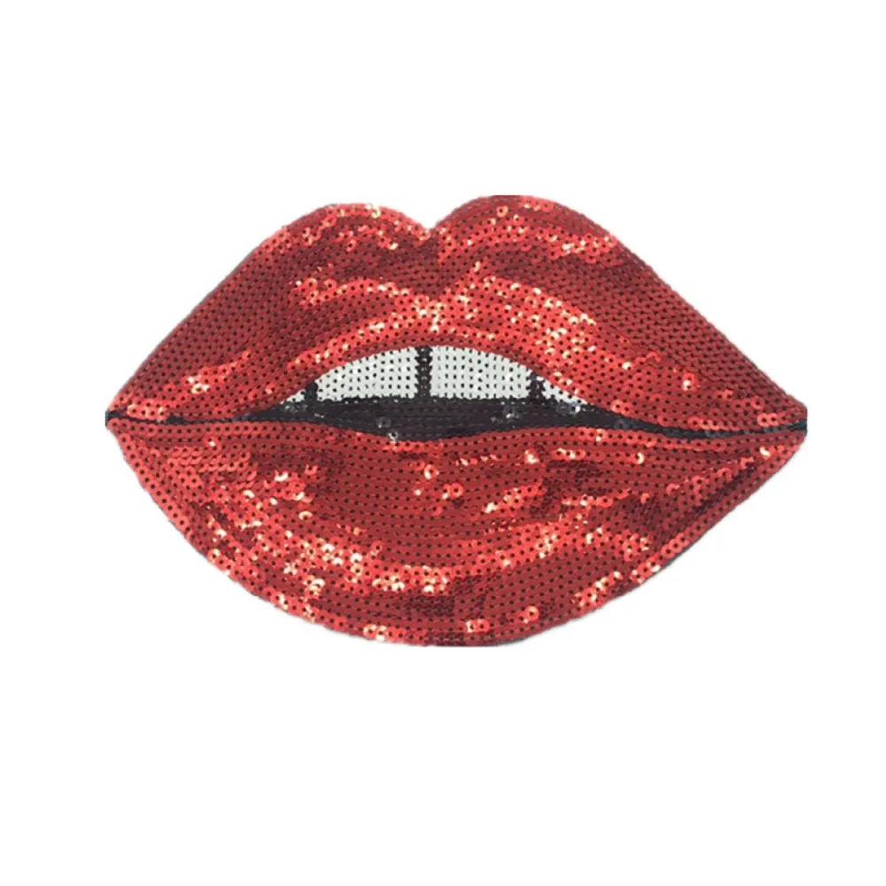 New Arrival Large Red Lips Patch For Clothes DIY Mouth Sequined Partch new-arrival-large-red-lips-patch-for-clothes-diy-mouth-sequined-partch