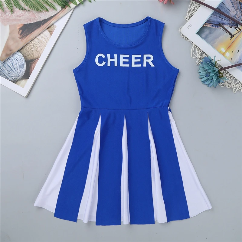 Kids Girls Competition Cheerleading Uniforms School Team Uniforms ...