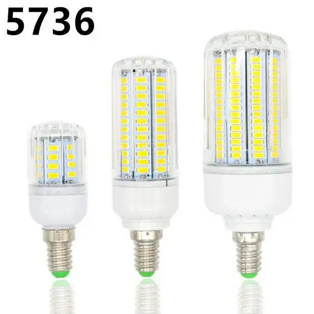 Bombilla LED SMD 5736, lámpara E27, E17, E12, 3W, 5W, 7W, 9W, 12W, 15W ...