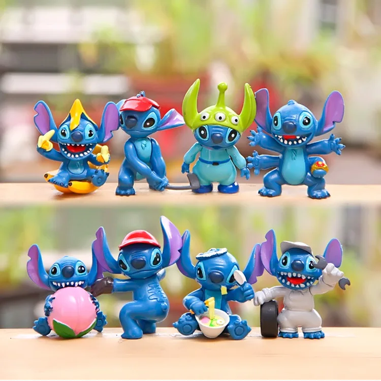 Free Shipping Cute Mini Lilo & Stitch PVC Action Figure 5~6cm Model ...
