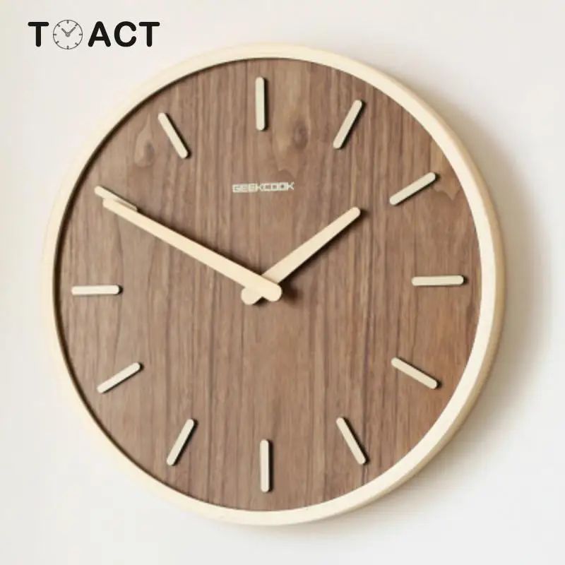 Большие деревянные настенные часы домашний декор кварцевые часы аксессуары для гостиной