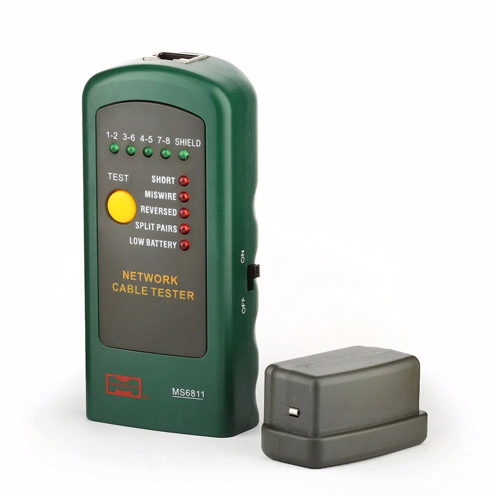 Mastech MS6811 Handheld Network Cable Tester Line Tracker UTP and STP ...