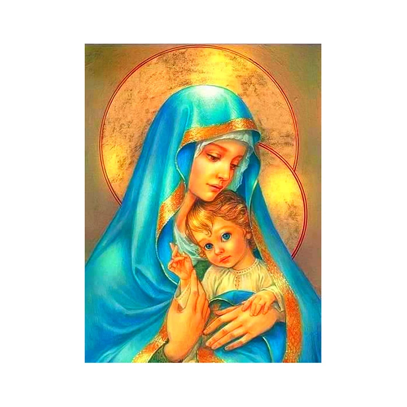Virgin Mary Christ Robe Diamond Painting Religious Icons Pictures DIY ...