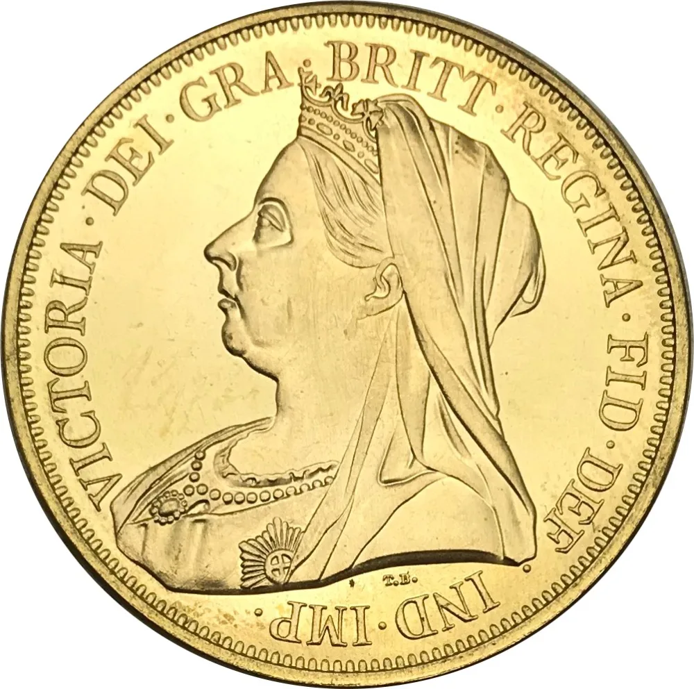 Great British 1893 VICTORIA DEI GRA BRITT REGINA FID DEF IND IMP 5 Five ...