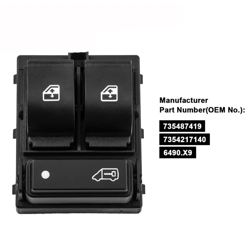 Power Window Switch Control 735421419 For Fiat Ducato Doblo Citroen ...