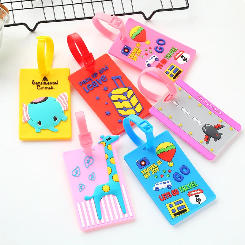 Creative Cartoon Bus Silicone Gel Travel Luggage Tags Baggage Suitcase ...
