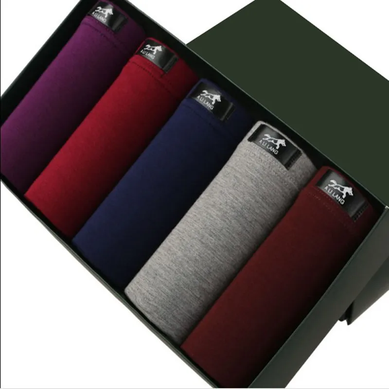 Hot Koop 5 Gift Box Set Shorts Heren Ondergoed Zachte Boxers Modal ...