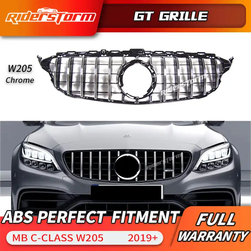 For C class w205 GT grille Front Grille for mercedes Benz C180 C200 ...