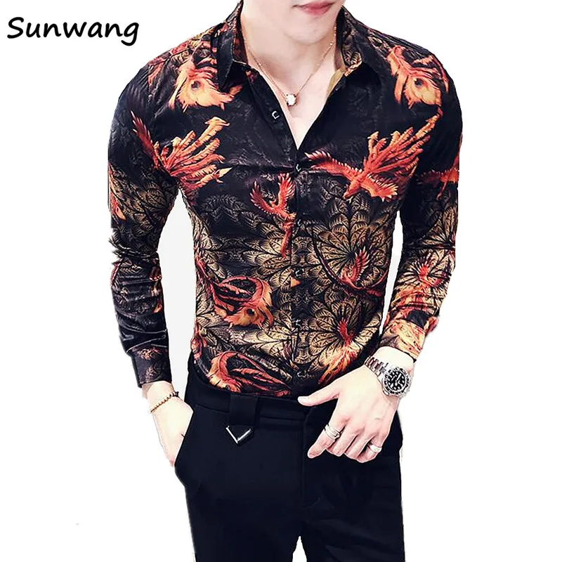 2019 New Autumn Luxury Mens Shirts Regular Fit Unique Designer Dress ...