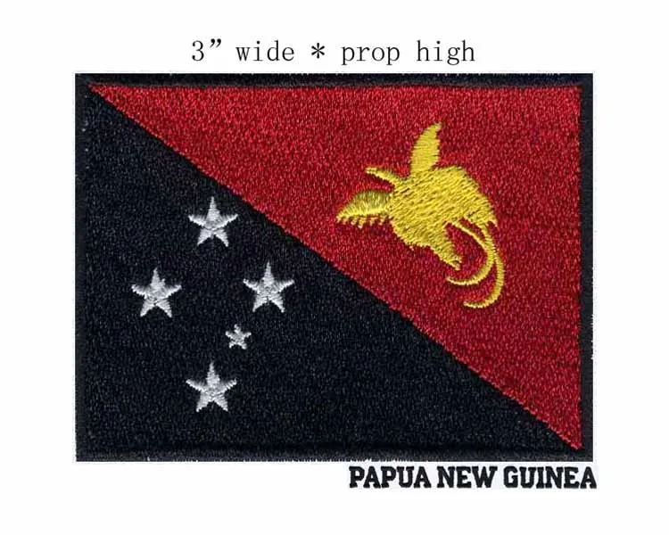 Papua New Guinea 3" Wide Embroidery Flag Patch For Iron-on Patches/cloth Patch/five White Stars ...
