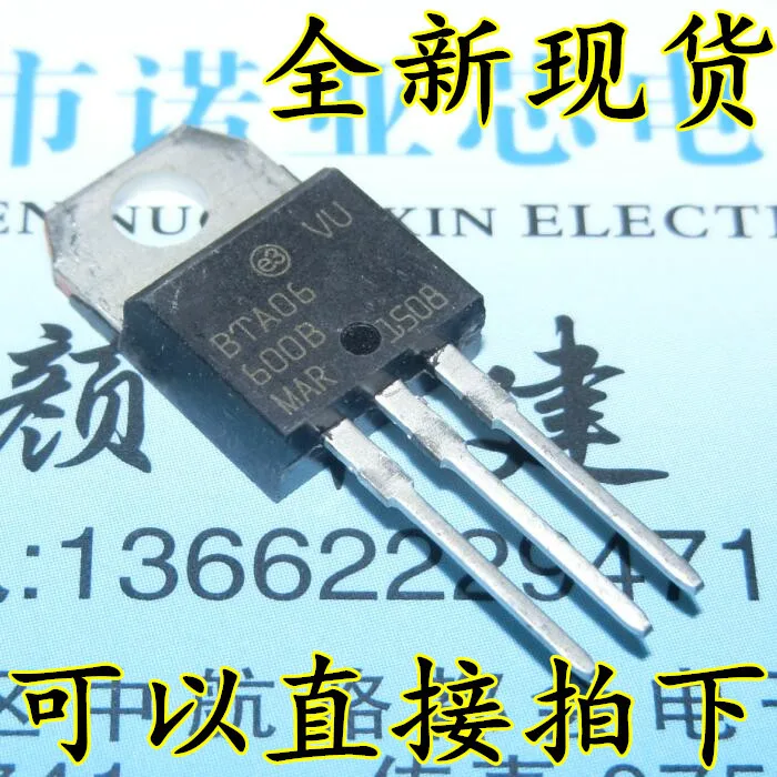 5pcs BTA06 600B BTA06 BTA06 600 TO 220 Triacs 6 Amp 600 Volt thyristor ...