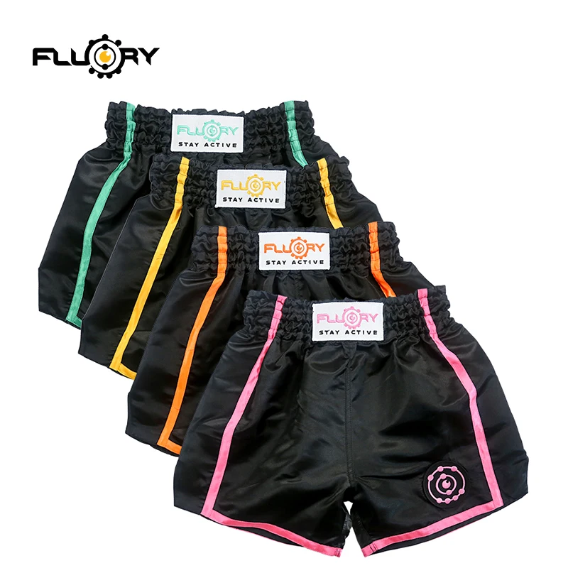 Fluory Mtsf37 Kick Boxing Shorts Unisex Comfort Mma Shorts Sanda Muay ...