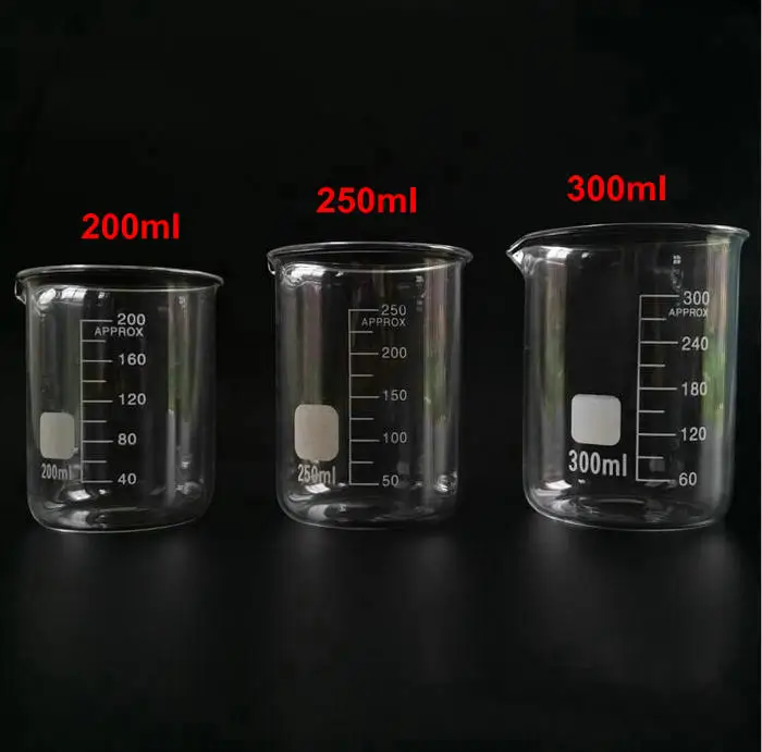 Aliexpress.com : Buy 3pcs/set 200ml/250ml/300ml Glass Beaker Low Form ...