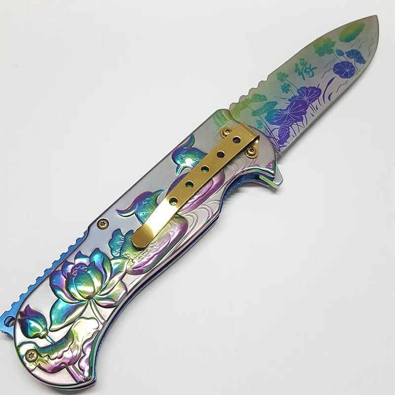 HX OUTDOORS B38 Mandarin duck folding knife survival hunting ganzo ...